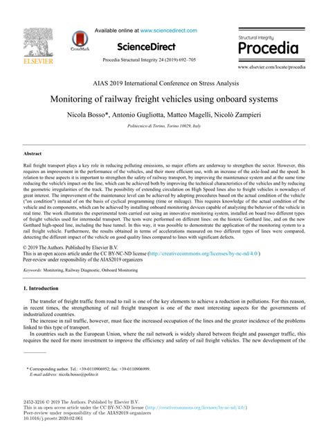 Pdf Monitoring Of Railway Freight Vehicles Using Onboard Systems