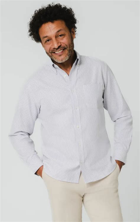 Blue And White Striped Oxford Shirt Dobell