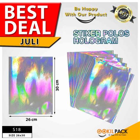 Jual Gokilpack Sticker Hologram Kertas Sticker Hologram Polos