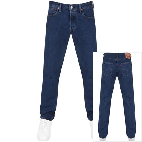Levis 501 Original Fit Jeans Mid Wash Blue Mainline Menswear