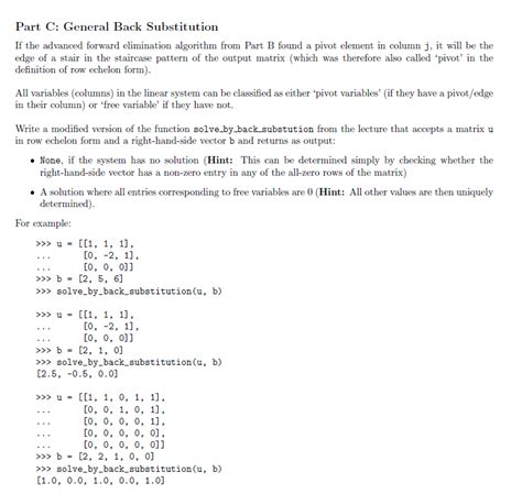 Task 1 Gaussian Elimination For Singular Matrices