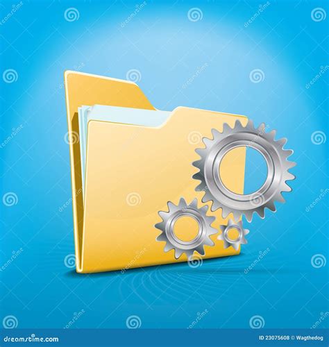 Folder And Wheels Stock Vector Illustration Of Custom