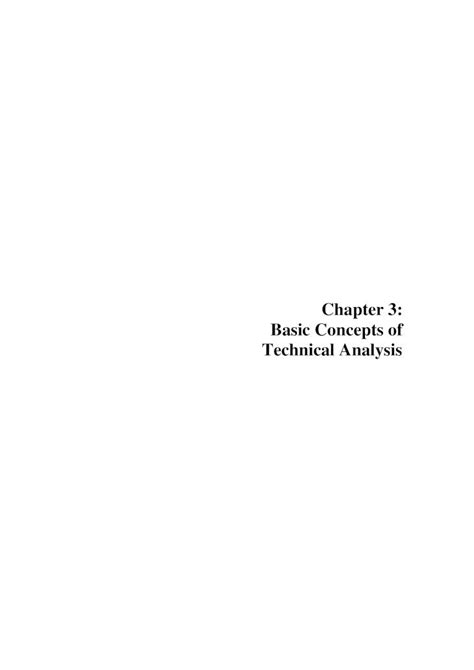 Pdf Chapter 3 Basic Concepts Of Technical Analysis · Basic Concepts