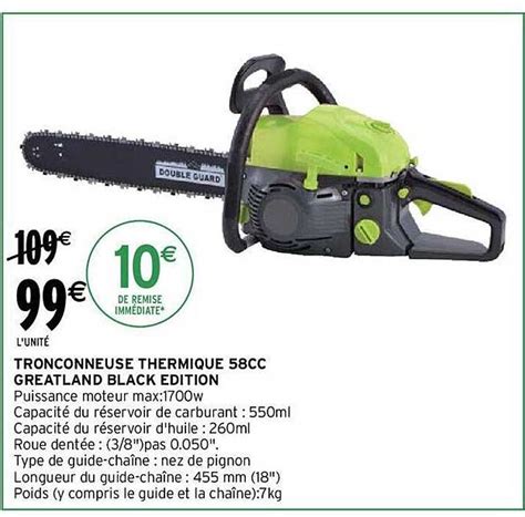 Promo Tronçonneuse Thermique 58 Cc Greatland Black Edition chez
