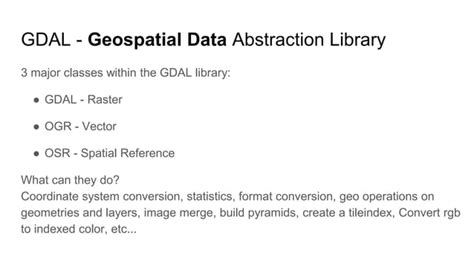 Gdal Introduction Ppt