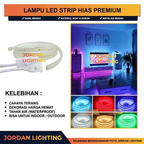 Jual Lampu Led Strip Lamp 220v Premium Super Bright Meteran Indoor