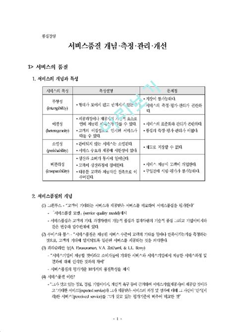 품질경영 올립니다 서비스품질 개념 측정 관리 개선 레포트 Em 서비스에 대한 대기행렬의