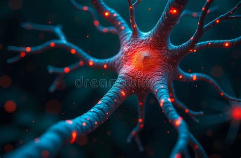 Central Nervous System Node Structures Multipolar Neuron Anatomy Stock Image Image Of