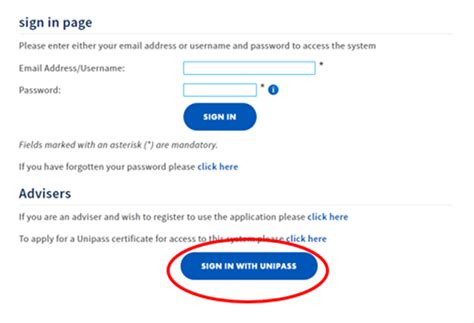 logging in with a unipass certificate unipass identity