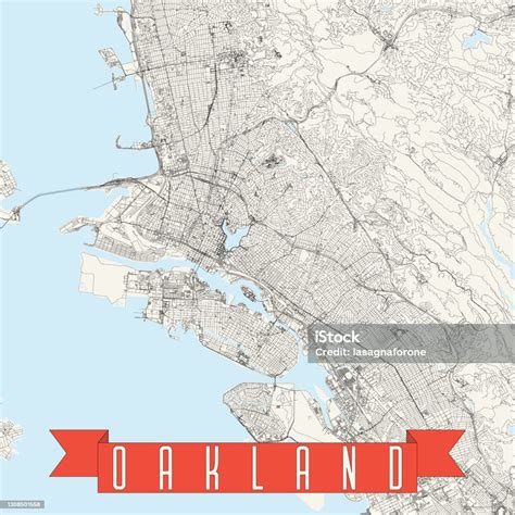 Oakland California Usa Vector Map Stock Illustration Download Image