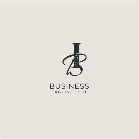 Initials Ib Letter Monogram With Elegant Luxury Style Corporate
