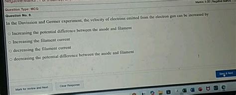 Question Type MCQ Marks 4001 Negrow Haris Question No 8 In The Daviss