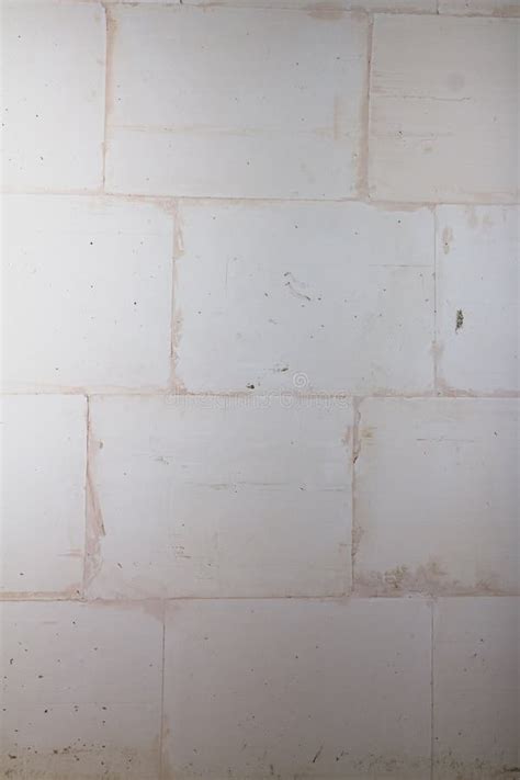 A Wall Made Of White Gypsum Partition Blocks An Interior Partition