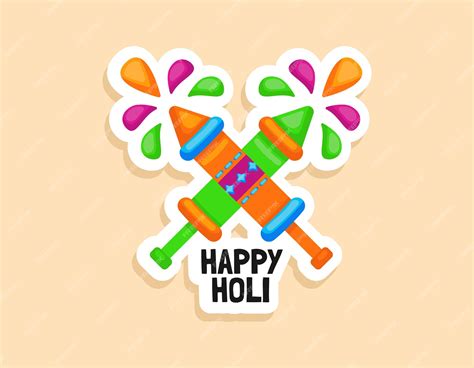 Premium Vector Happy Holi Sticker
