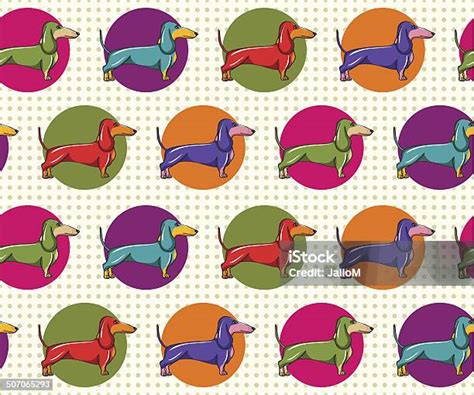 연속무늬 닥스훈트 패턴에 대한 스톡 벡터 아트 및 기타 이미지 패턴 개 팝 아트 Istock