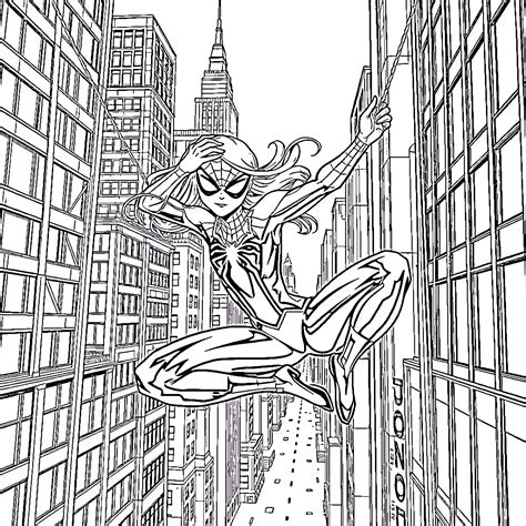 Best Spider Girl Coloring Pages Free Printable Pdf