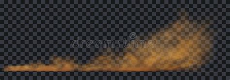 Dust Sand Cloud On A Dusty Road From A Car Stock Illustration