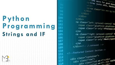 Python Strings And If Statement Youtube