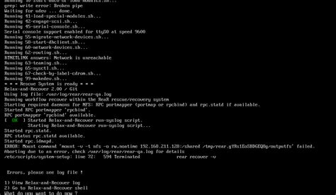 Unable Restore Server From Successful Rear Backup · Issue 1445 · Rear