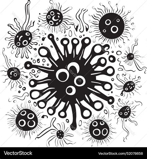Infectious Innovations Bacteria And Virus Emblem Vector Image