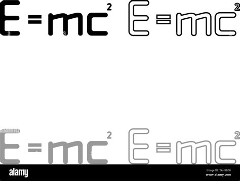 E Mc Squared Energy Formula Physical Law E Mc Sign E Equal Mc 2