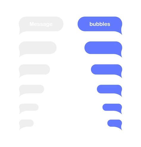 Premium Vector Message Bubbles Design Template For Messenger Chat Or