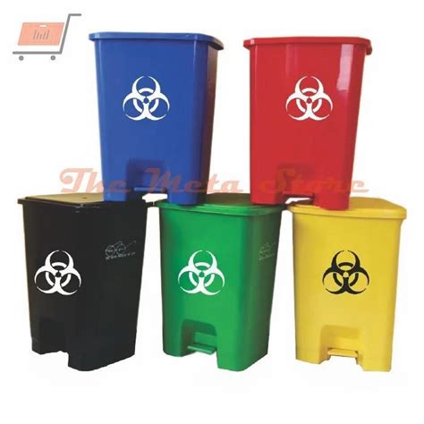 Color Coded Biomedical Waste Bins For Hospital Capacity 3 15 Litre