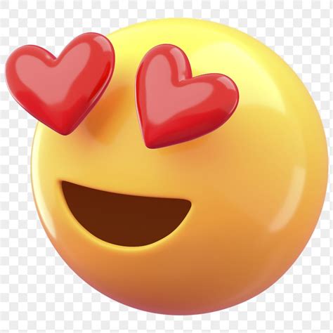 Download Premium Png Of 3d Heart Eyes Emoticon Png Love Sticker