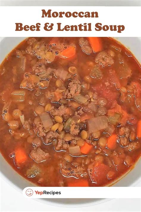 Moroccan Beef Lentil Soup Recipe In 2023 Moroccan Beef Beef Lentil