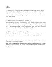 Geog 1112 Lab 1 Part 3 Pdf Lab 1 Seasons Q12 What Locations Had The