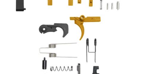 Cerakote Zombie Gold Ar 15 Lower Receiver Parts Kit Without Grip