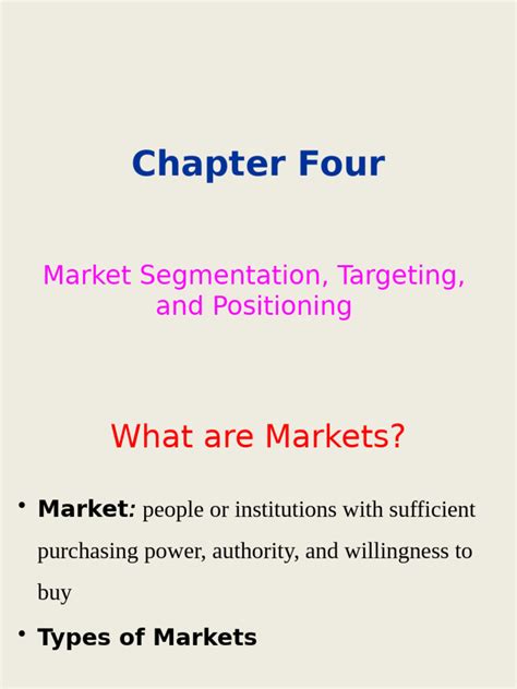 Chapter 4 Mkt Segmentation Targeting And Positioning Pdf Marketing Market Segmentation