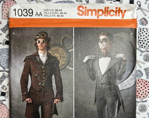 Simplicity Sewing Pattern 1039 Mens Costumes Size 38 44 Ff Uncut Etsy