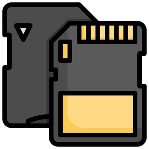 Memory Card Surang Lineal Color Icon Memory Card Surang Lineal Color Icon