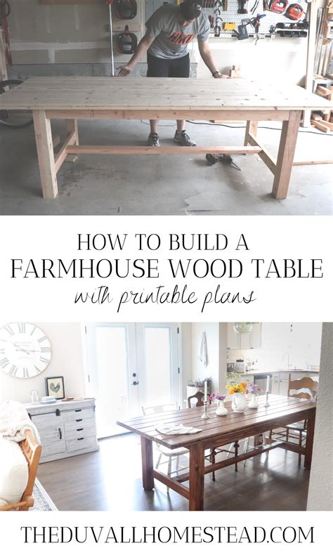 Wood Farmhouse Dining Table Free Plans The Duvall Homestead