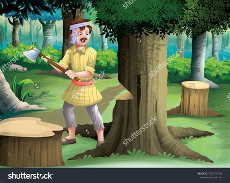 Man Cutting Tree Drawing Easy At Autumn Allen Blog