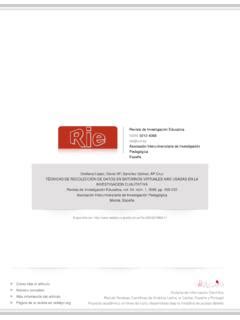 Redalyc TÉCNICAS DE RECOLECCIÓN DE DATOS EN redalyc t 201 cnicas de