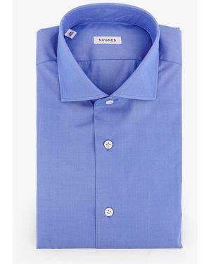 Nugnes Plain Shirts For Men Lyst