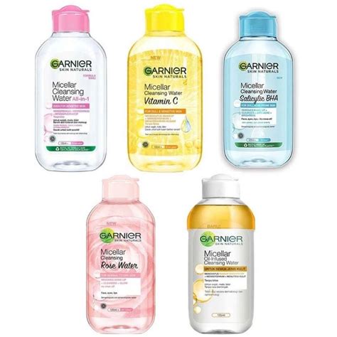 Jual GARNIER MICELLAR WATER SALICYLIC BHA PINK OIL ROSE ML Shopee Indonesia