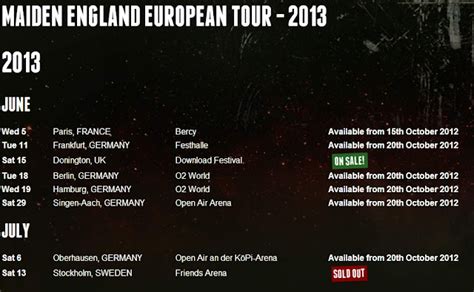 Iron Maiden México Iron Maiden anuncia cinco fechas para Alemania 2013