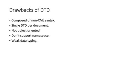 Xml Dtd And Schema Ppt