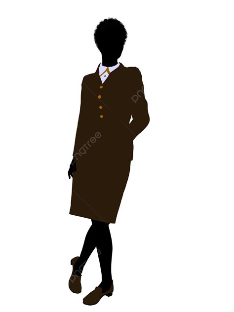 African American Female Office Illustration Silhouette Officer Managing