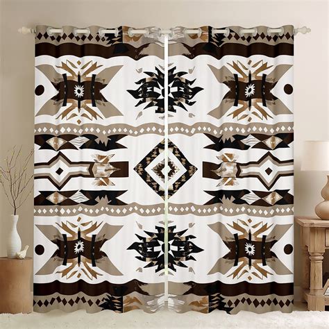 Western 30 50 Blackout Curtains For Bedroom Southwestern Curtains