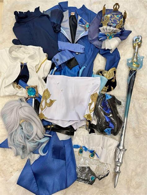 原神 フリーナ コスプレ 衣装 一式 フルセット 武器付き 靴付き ウィッグ付き By メルカリ