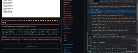 关于在 Chrome 中显示彩色 Emoji 的问题 · Issue 881 · Snowie2000mactype · Github
