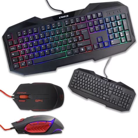 KIT SOURIS OPTIQUE Et Clavier RGB Layout Ita Multimédia DPI Gaming Ergonic EUR