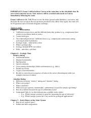 Geol Exam Study Guide Pdf Important Exam Will Be Held On Canvas At The Same Time As