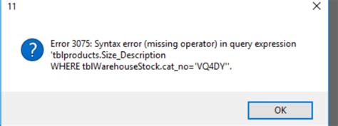 Can Someone Please Assist With The Vba Code Below Error Message 3075