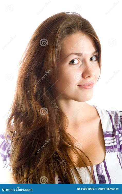 Brunette Long Haired Girl Stock Image Image Of Caucasian 16061089
