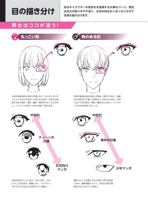 男女の顔の描き分け 角度別・年齢別・表情別のキャラデッサン ホビージャパンの技法書